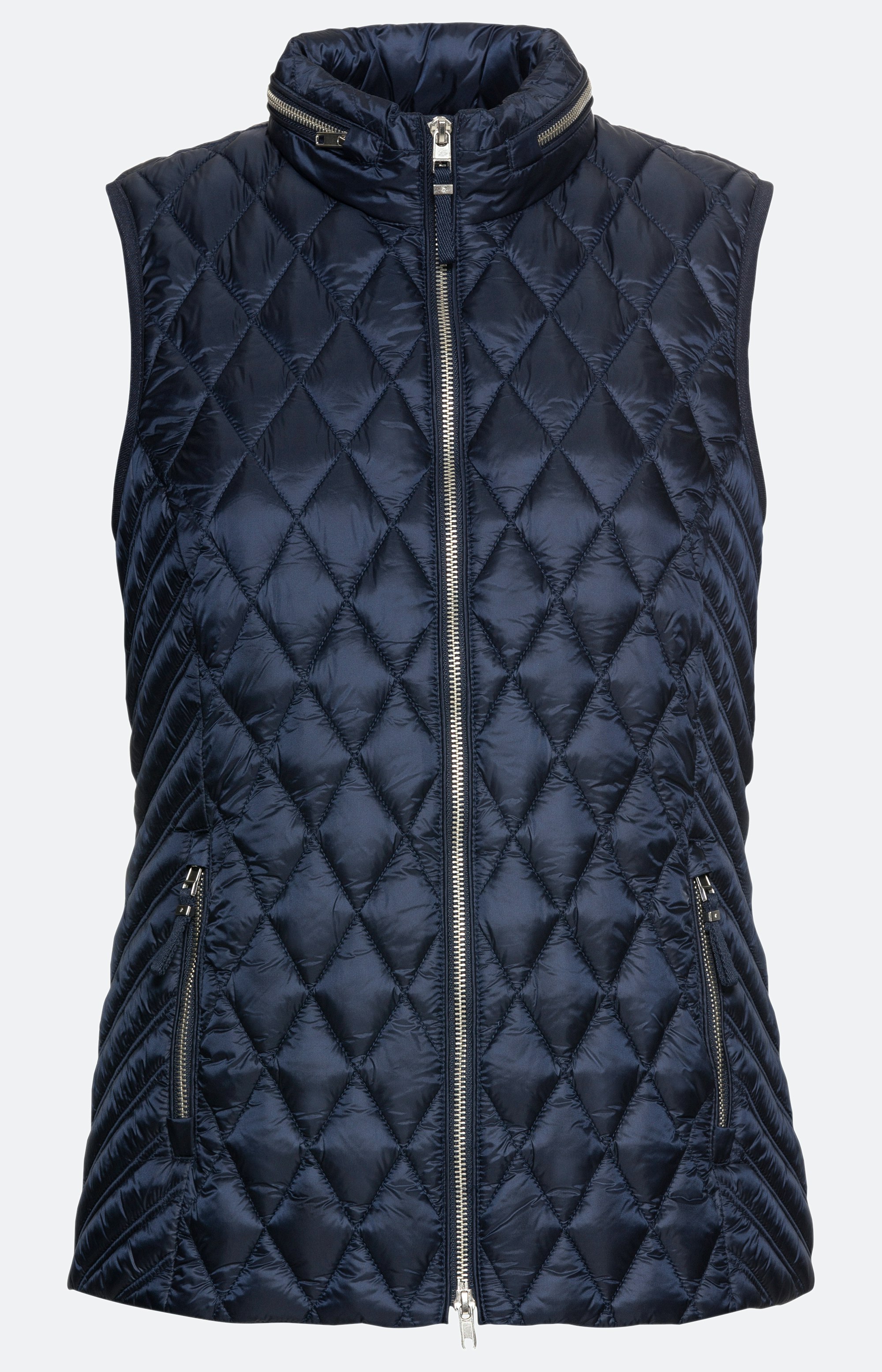 Steppweste mit Karo-Steppung und 2-Wege-Reißverschluss – Bonita