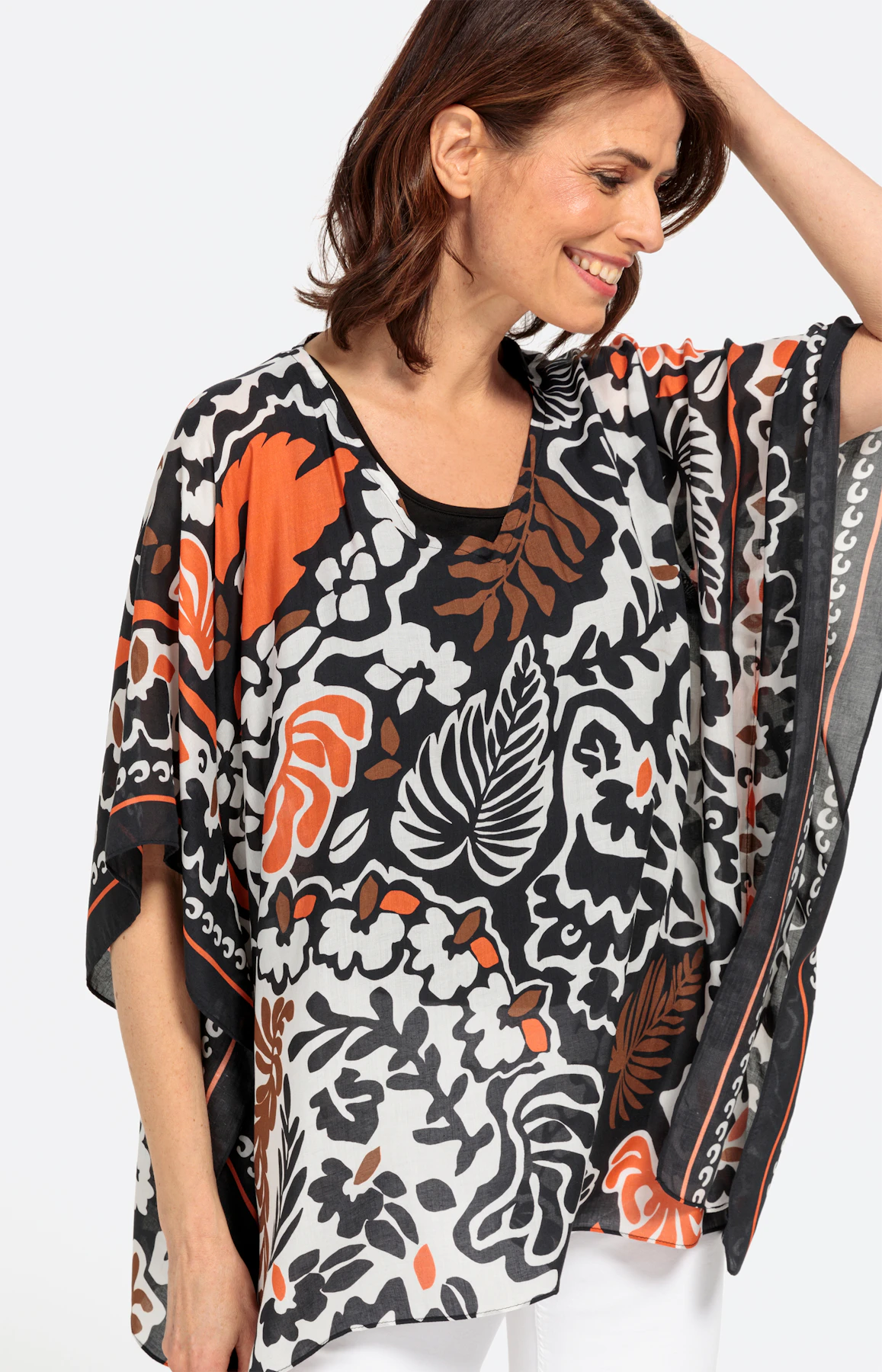 Leichte Tunika mit All-Over-Print aus Modal – Bonita