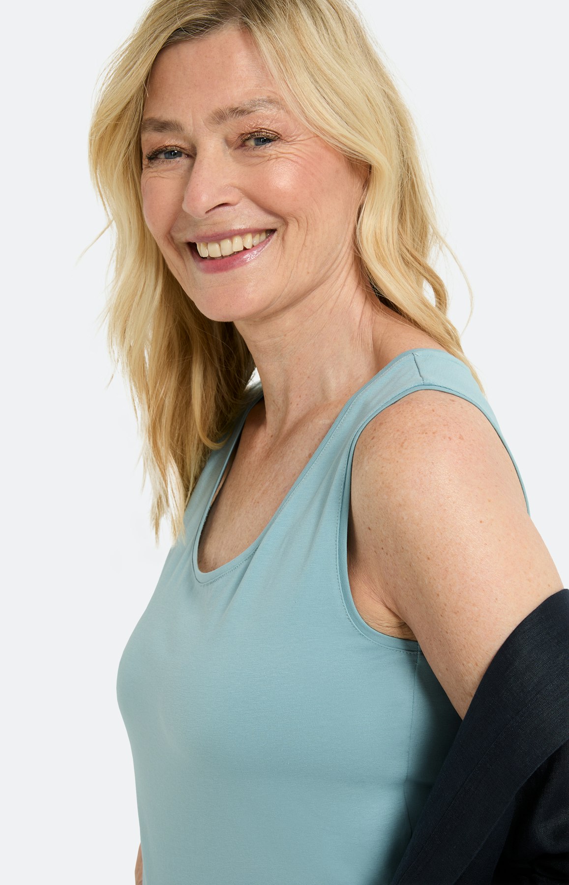 Ärmelloses Top mit Rundhalsausschnitt aus Baumwolle – Bonita