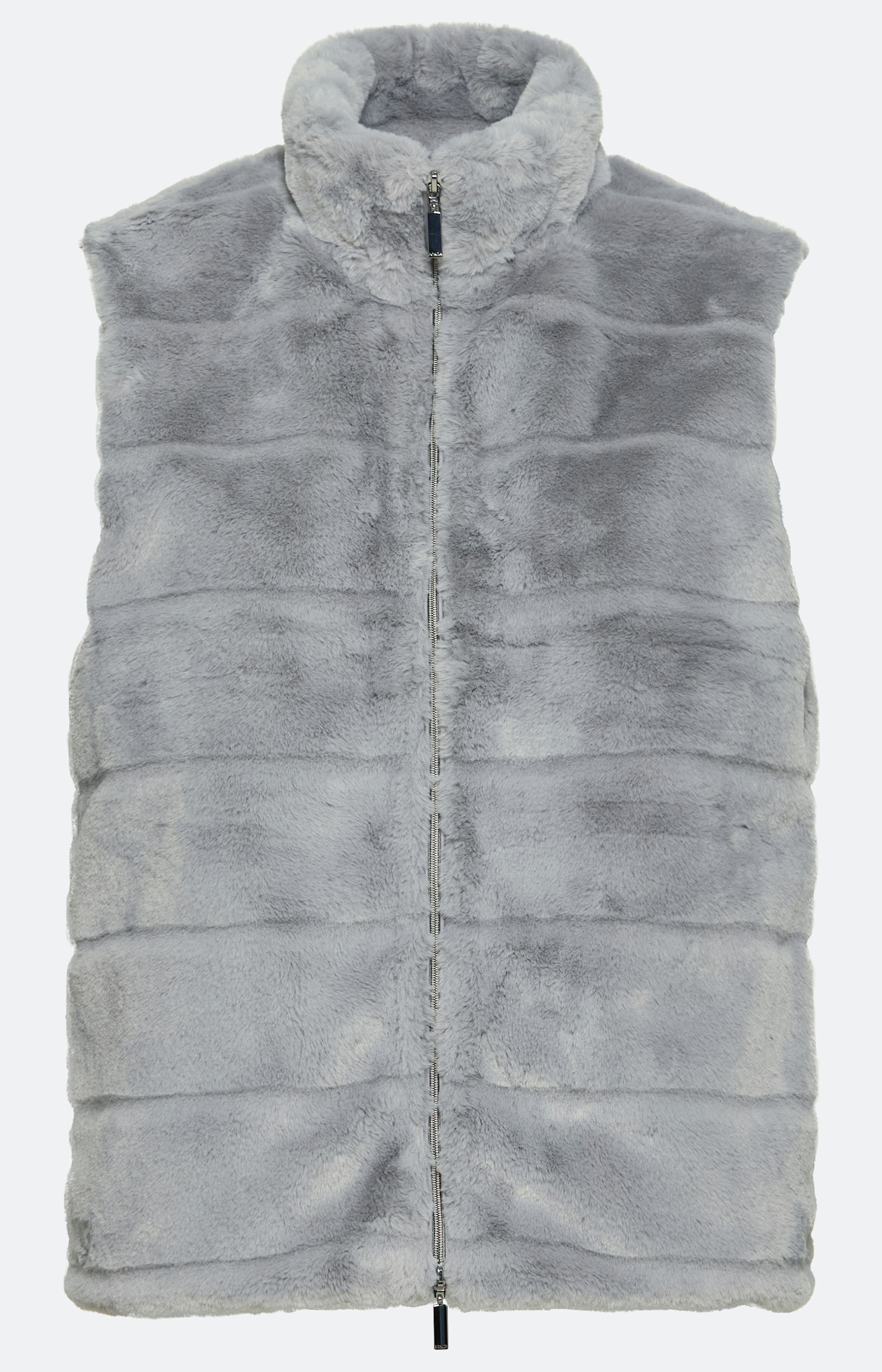 Weste aus Fellimitat in Grau im Damenmode Onlineshop | Bonita – Bonita